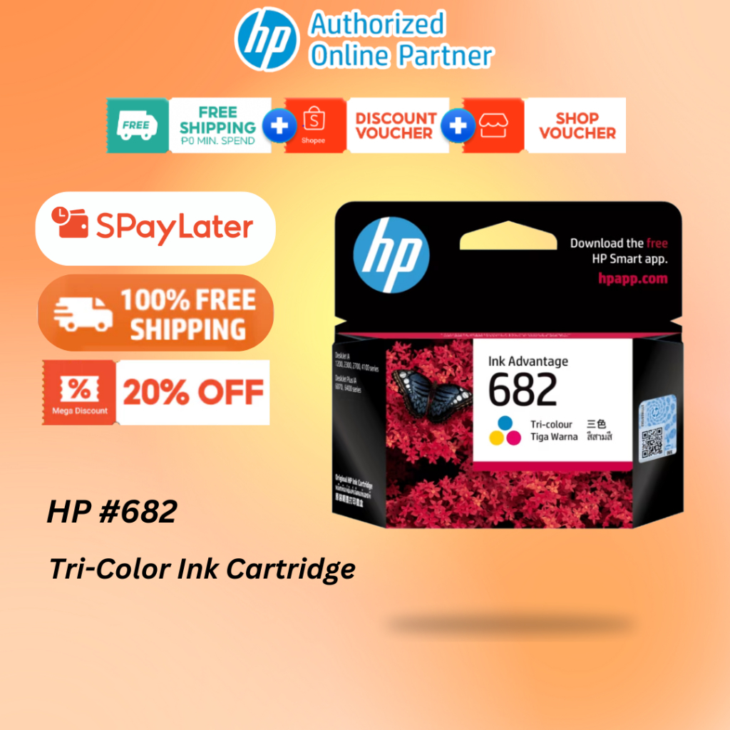 Hewlett Packard HP 682 Tri-Colour Advantage Cartridge Compatible with ...