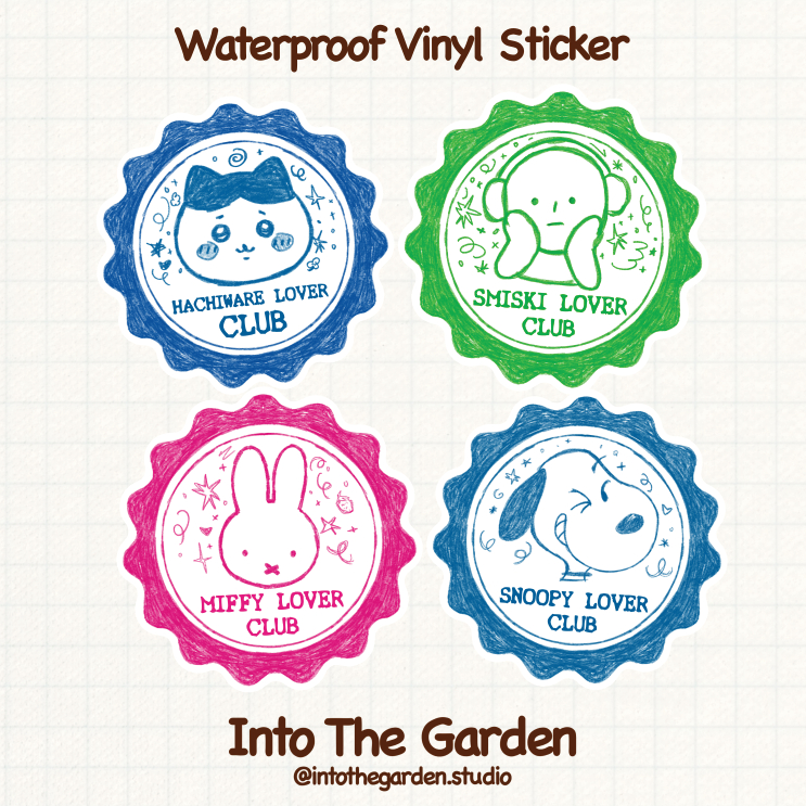 Love Club Stickers | Waterproof Stickers by Into The Garden | Shopee ...