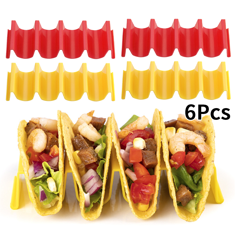 6Pcs Taco Display Stand Holder Plastics Tortilla Stand Wave Shape Taco ...