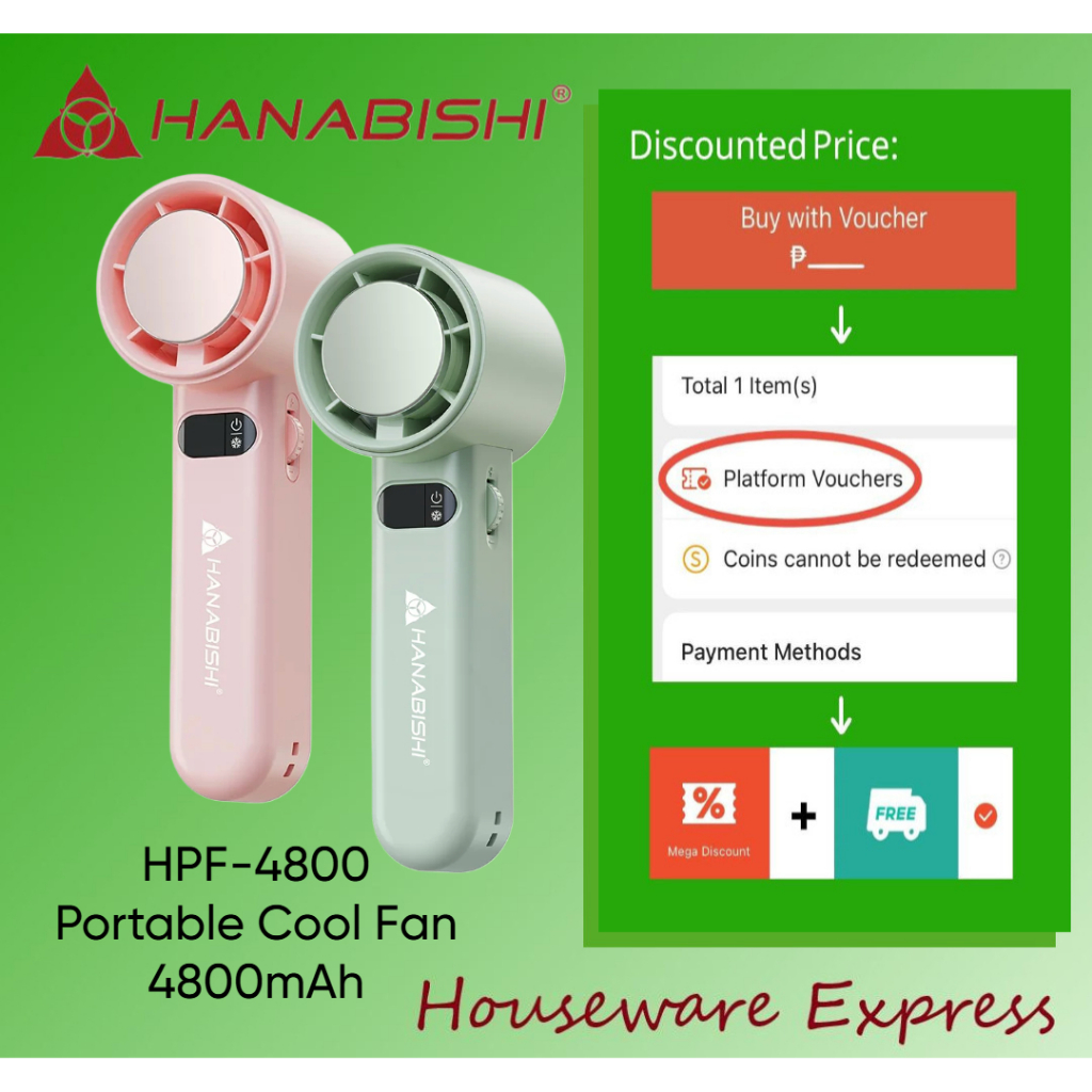Sale! Hanabishi HPF4800 Hi-Speed Ice-Cooling Portable Fan HPF-4800 ...