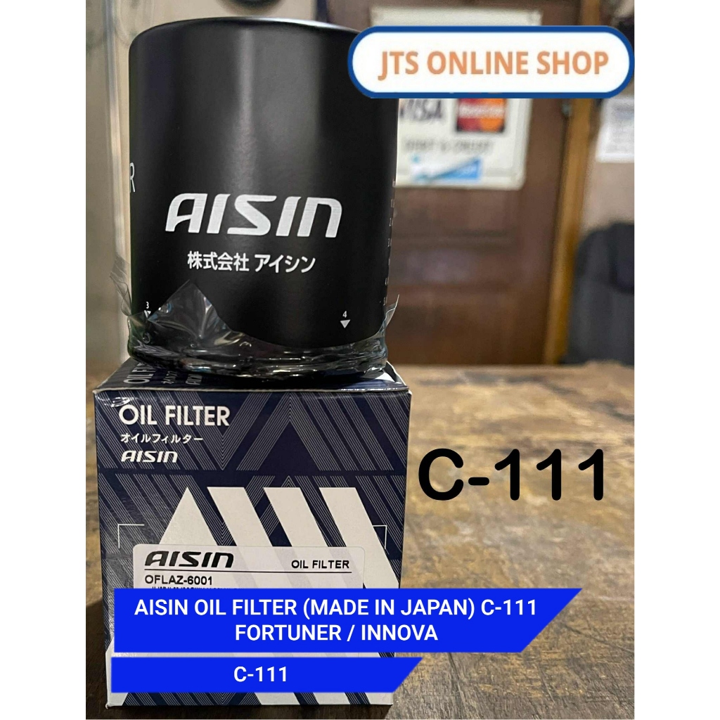 AISIN OIL FILTER (MADE IN JAPAN) C-111 FORTUNER / INNOVA | Shopee ...