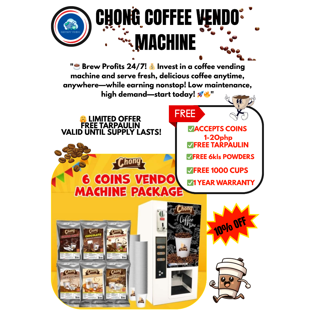 CHONG COFFEE MACHINE VENDO - COMPLETE SET - PLUG AND USE - GOOD FOR ...
