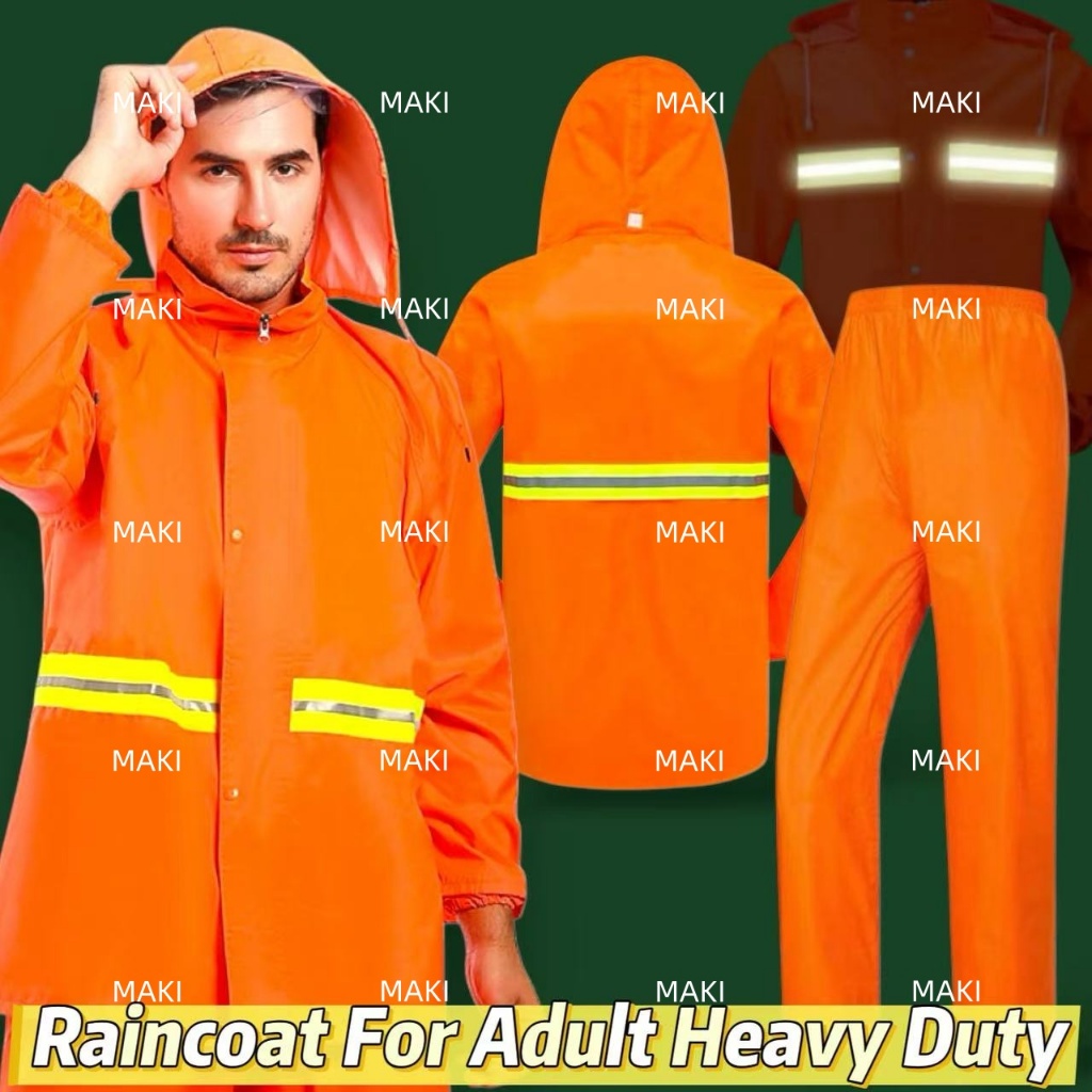 High Visibility Reflective Raincoat for Men,Kapote Rain Coat Makapal ...