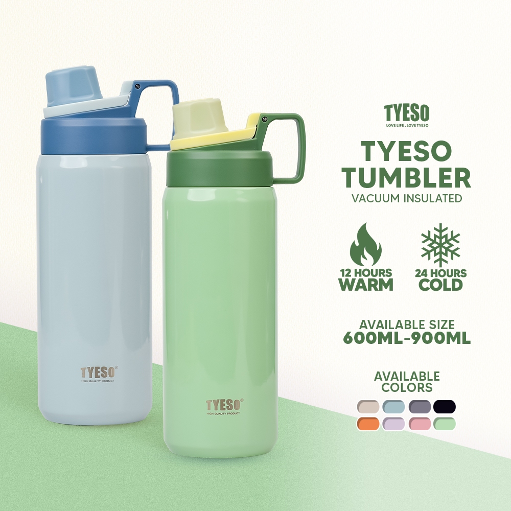 Tyeso Vacuum Insulated Tumbler Sports Thermos Bottle Keep Cold And Hot ...