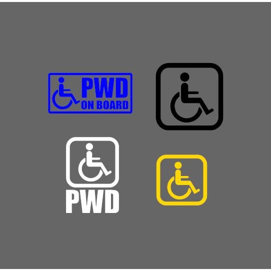 PWD SIGN Sticker Decals Vinyl Cut Out Waterproof | Shopee Philippines