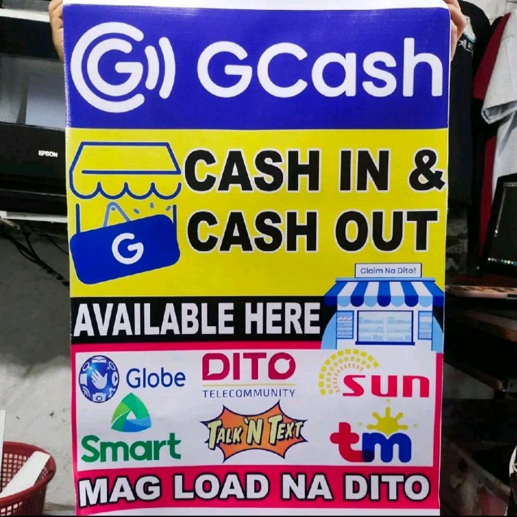 GCASH TARPAULIN SIGNAGE | Shopee Philippines