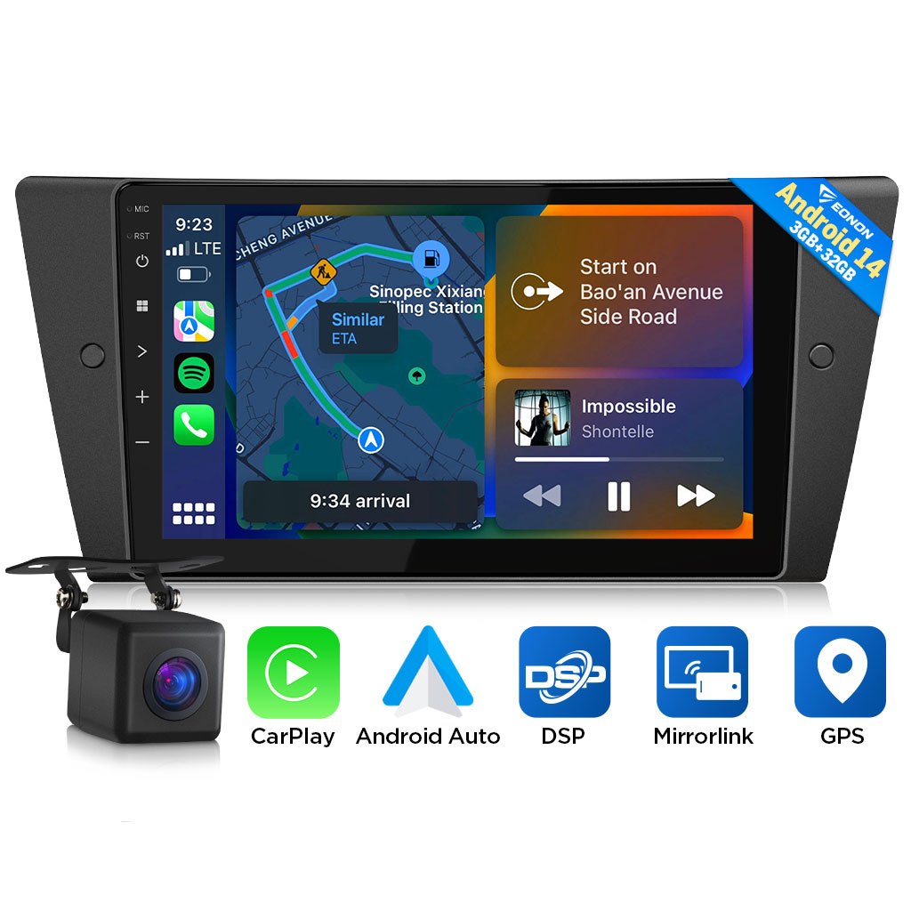 Eonon Android 14 BMW E90 E91 E92 E93 Android Head Unit Apple CarPlay ...