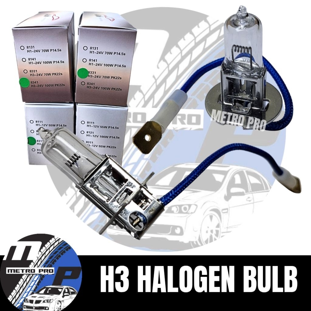 ASAHI H3 Halogen Bulb(12V55W, 12V100W, 24V70W, 24V100W)Made In Japan ...
