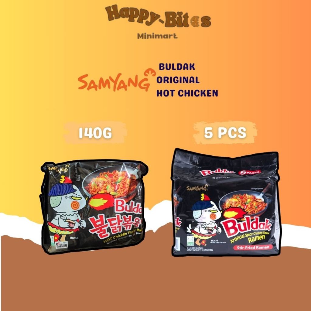SAMYANG BULDAK ORIGINAL HOT CHICKEN 140g (PIECE / x5 PACK) | Shopee ...