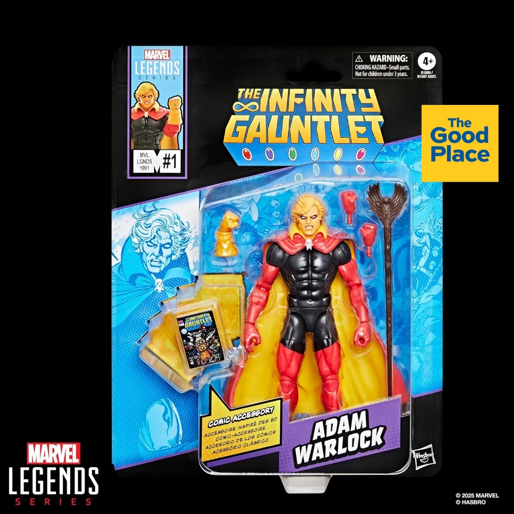 HASBRO Marvel Legends Retro Card Infinity Gauntlet Adam Warlock Figure ...