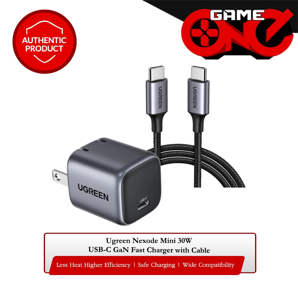 Ugreen Nexode Mini 30W USB-C GaN Fast Charger with Cable (CD319/25256) | Shopee Philippines