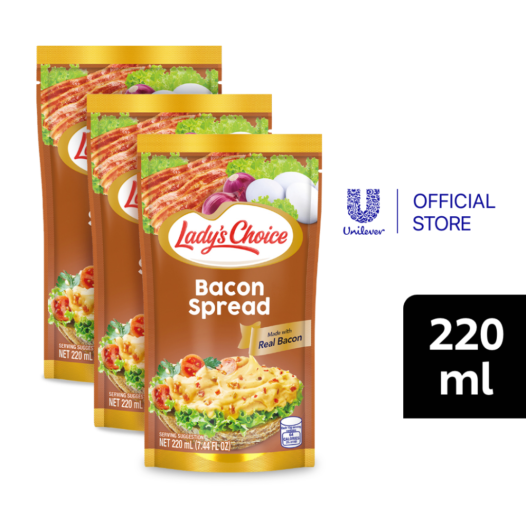 [BUNDLE OF 3] Lady's Choice Bacon Spread 220ML Pouch | Shopee Philippines
