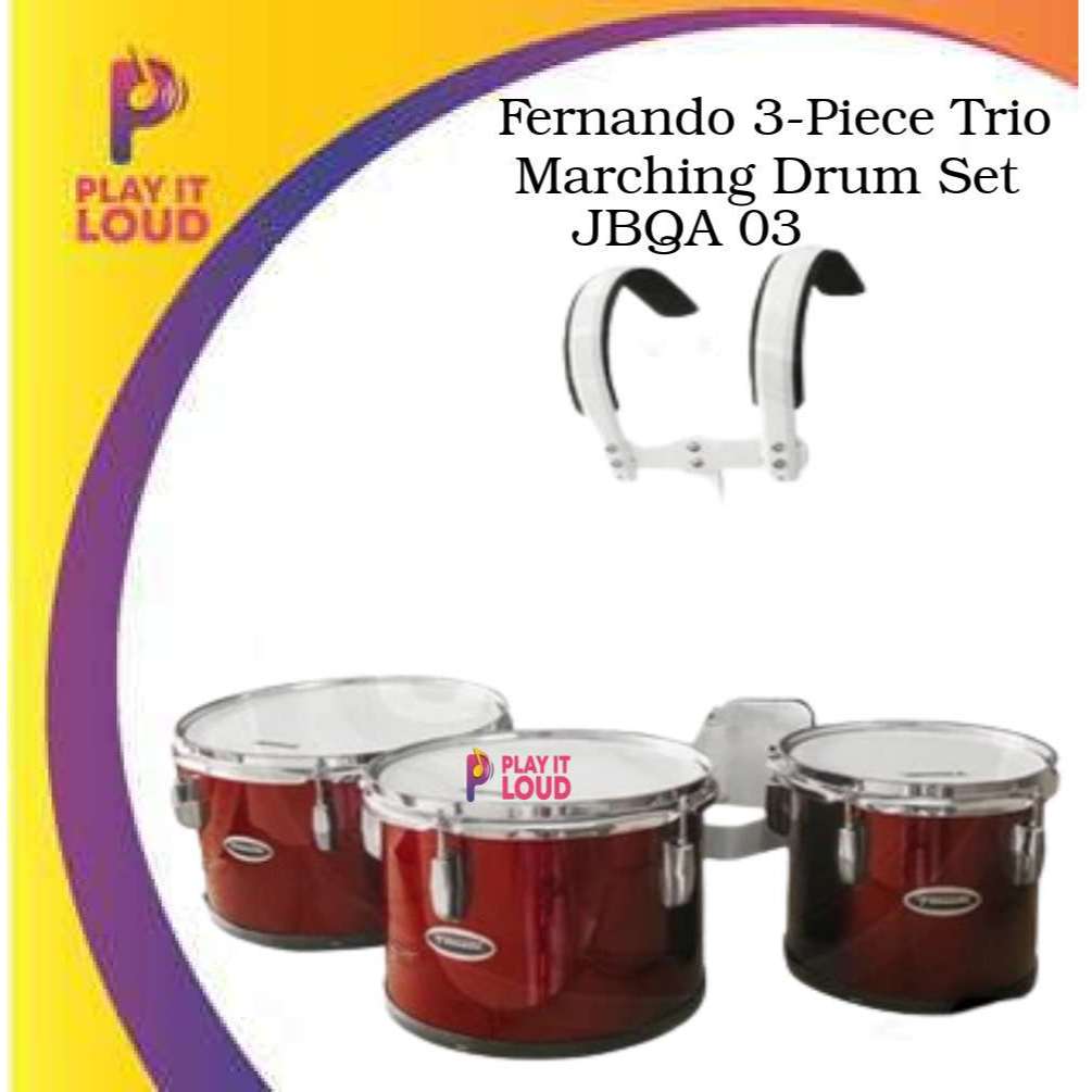 Fernando JBQA 03 3-Piece Trio Marching Drum Set | Shopee Philippines