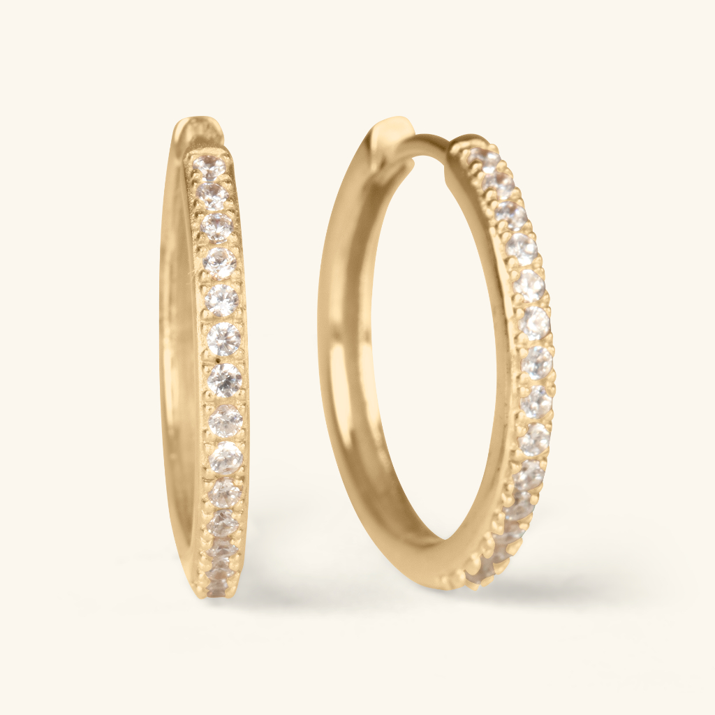 Foundry Sterling Silver and Gold Vermeil Eternal Crystal Hoops | Shopee ...