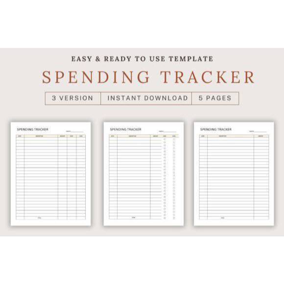 Digital Planner, Spending Tracker, Expense Tracker Printable, Spending ...
