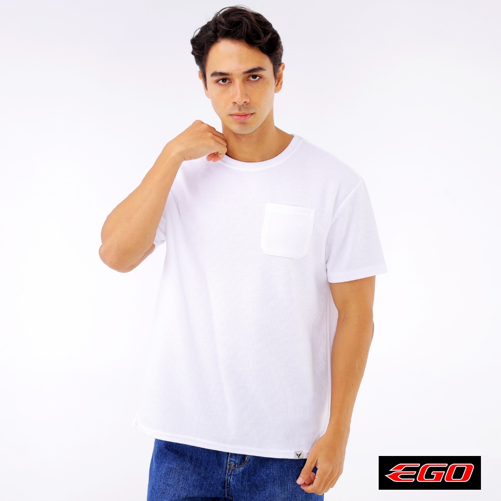 Ego Round Neck Waffle Tee Short Sleeves EST02-1156 | Shopee Philippines