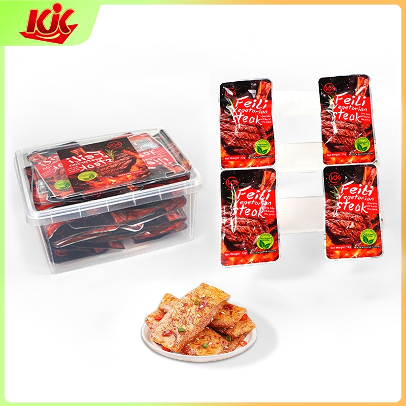 KJK 50pcs/box Vegetarin Steak Latiao Snacks Spicy Strips Camping Food ...