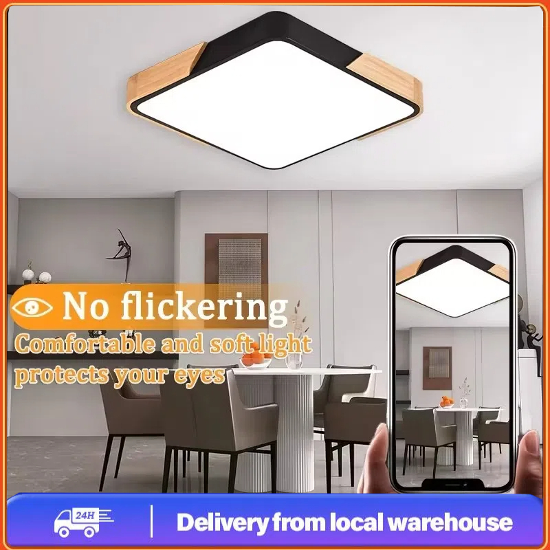 3 Colors Ceiling Light Square Modern LED Indoor Light for Dining Room ...