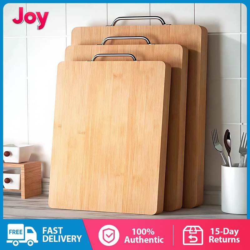 JOY Bamboo Wood Chopping Board Cutting Board Knife Board With Stainless ...