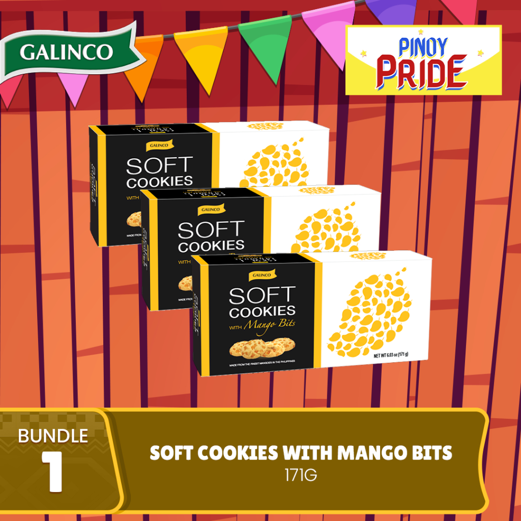 Pinoy Pride: Soft Cookies with Mango Bits (3 Packs) | Shopee Philippines