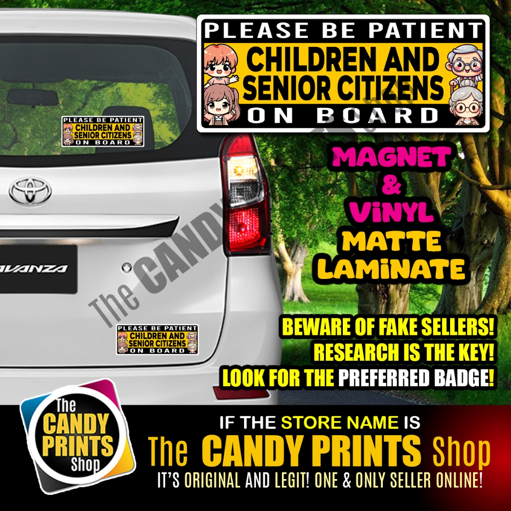 10 x 4 inches - MATTE : Magnetic & Vinyl Car Stickers (Children with ...