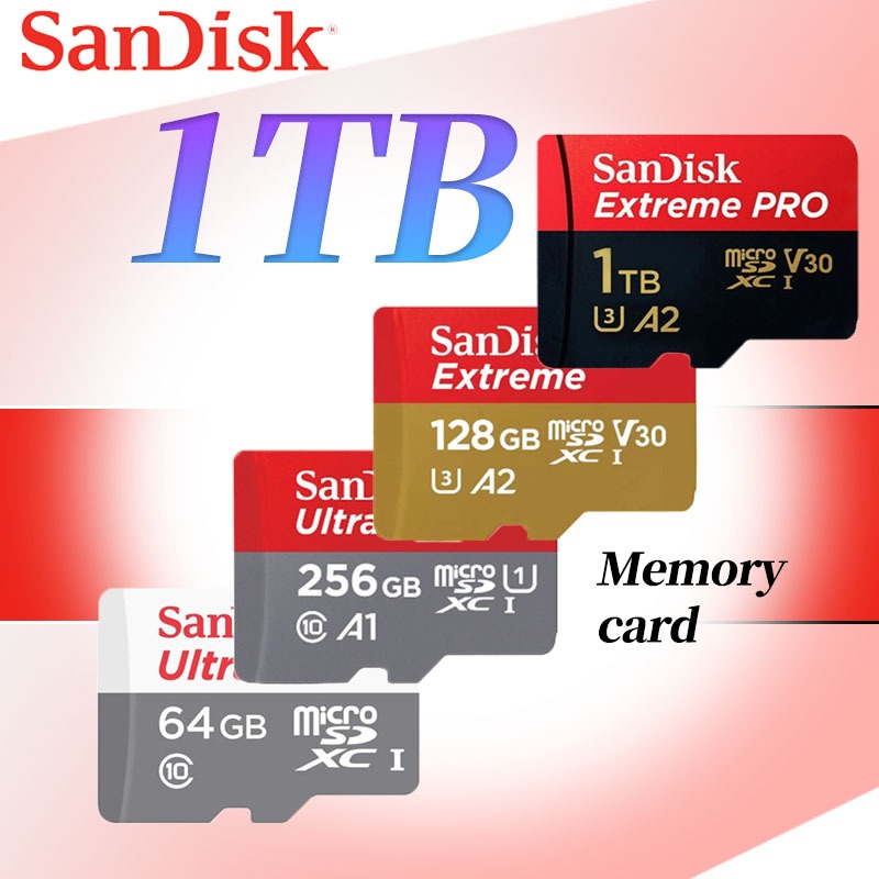 SanDisk Ultra Micro SDXC Extreme pro 128GB/256GB/512GB/1TB Series micro SD Upto Class10 Memory ...