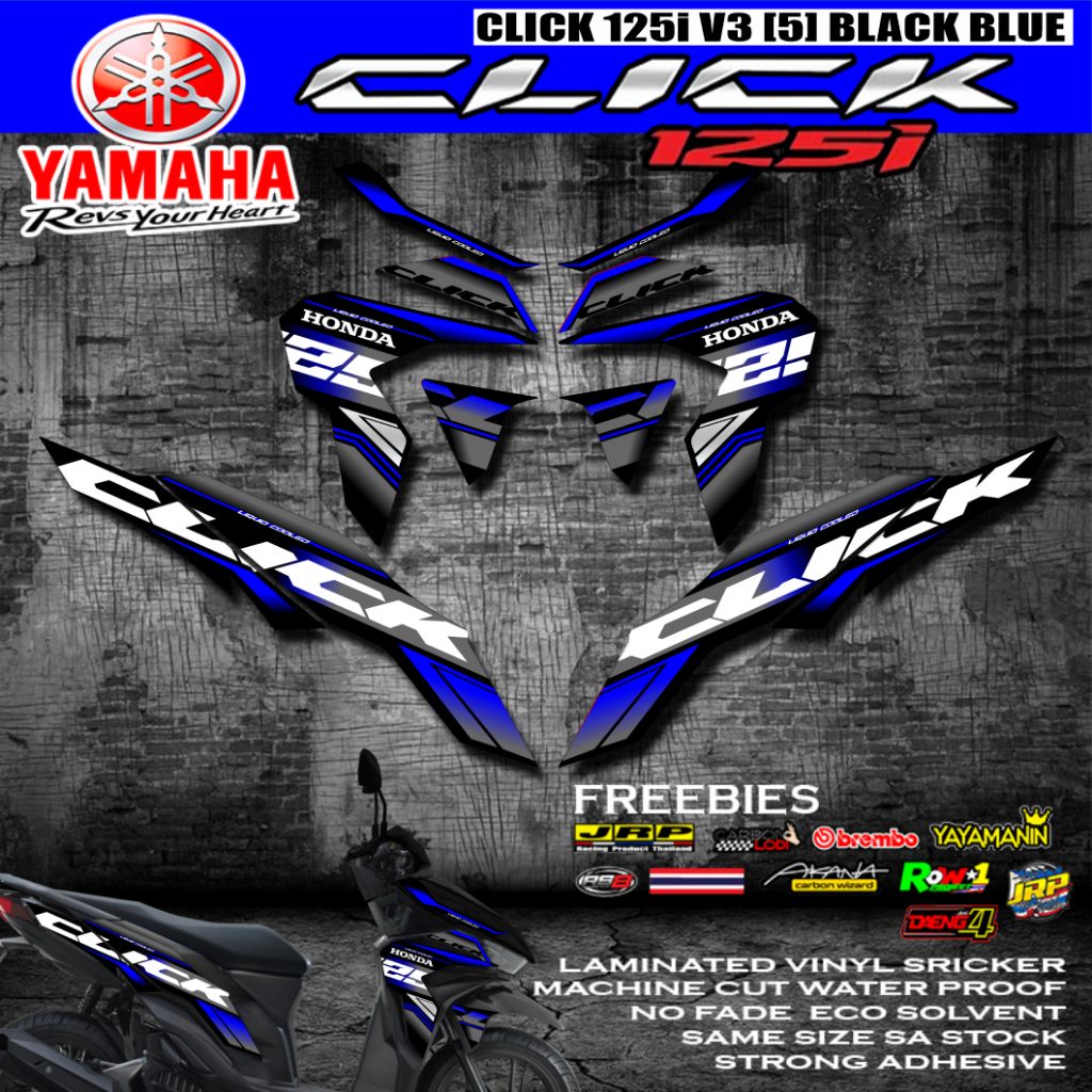 Honda Click 125i v3 5 Decals Sticker With Freebies | Shopee Philippines