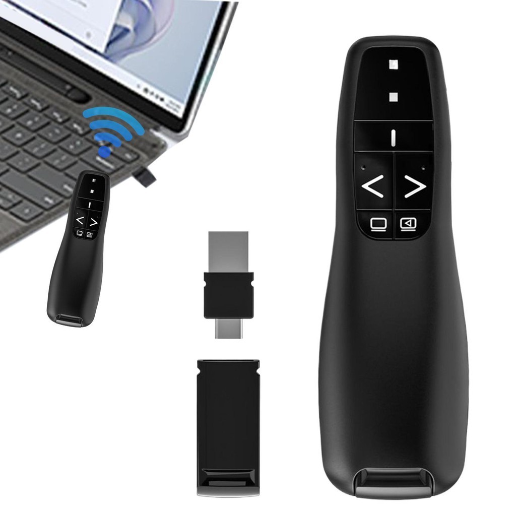 Wireless Presenter Remote Clicker Presentation USB Control Laser ...