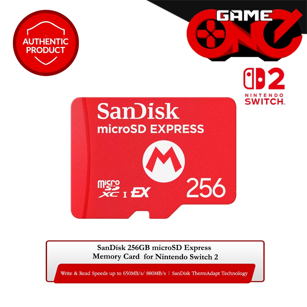 SanDisk 256GB microSD Express Memory Card for Nintendo Switch 2 ...