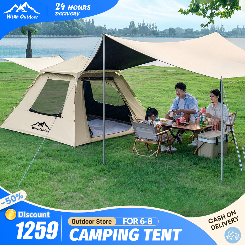 Wthb Outdoor 4/6/8 people tent for camping water proof Automatic Tent ...
