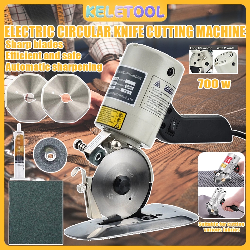 Electric Clothing Cutting Machine Portable Round Knife Fabrics Cut ...