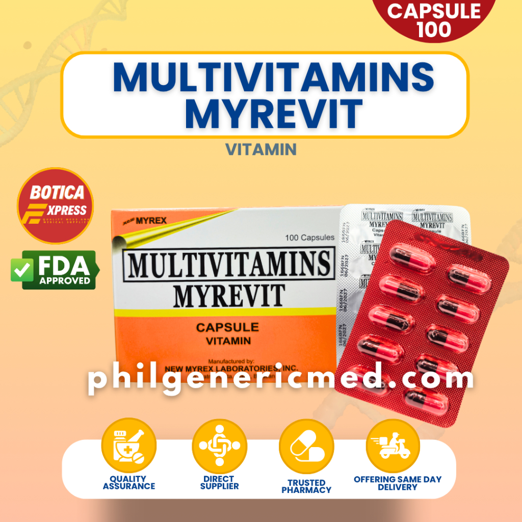 Myrevit Multivitamins (100 Capsule) EXP: 07/2027 | Shopee Philippines