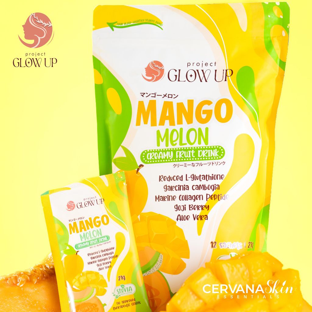 Project Glow Up - Mango Melon Creamy Collagen Fruit Drink - 21g X 12 ...