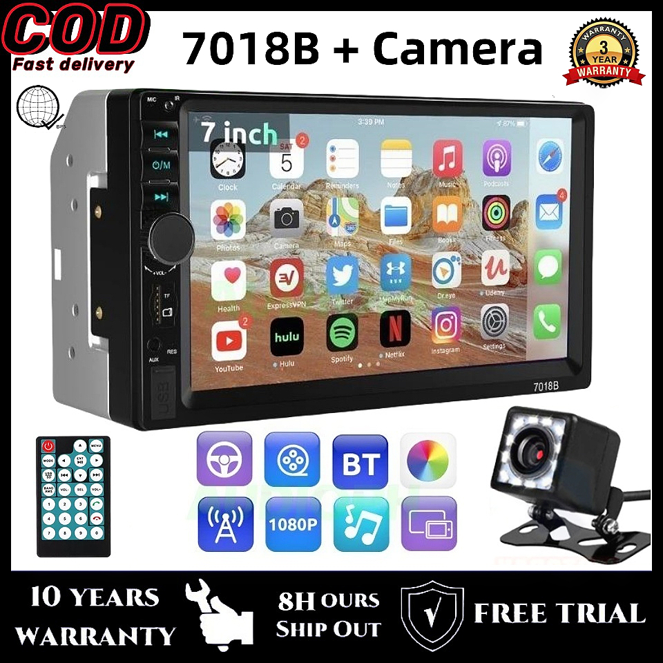7018B 7 INCH Car Radio Stereo Touch Screen MP5 Multimedia Player TF FM ...