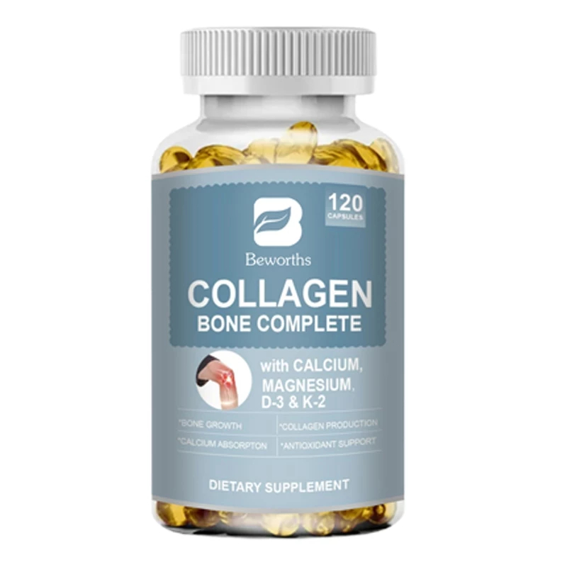 BEWORTHS Collagen Bone Complete | Plant Calcium + Marine Collagen | 120 ...