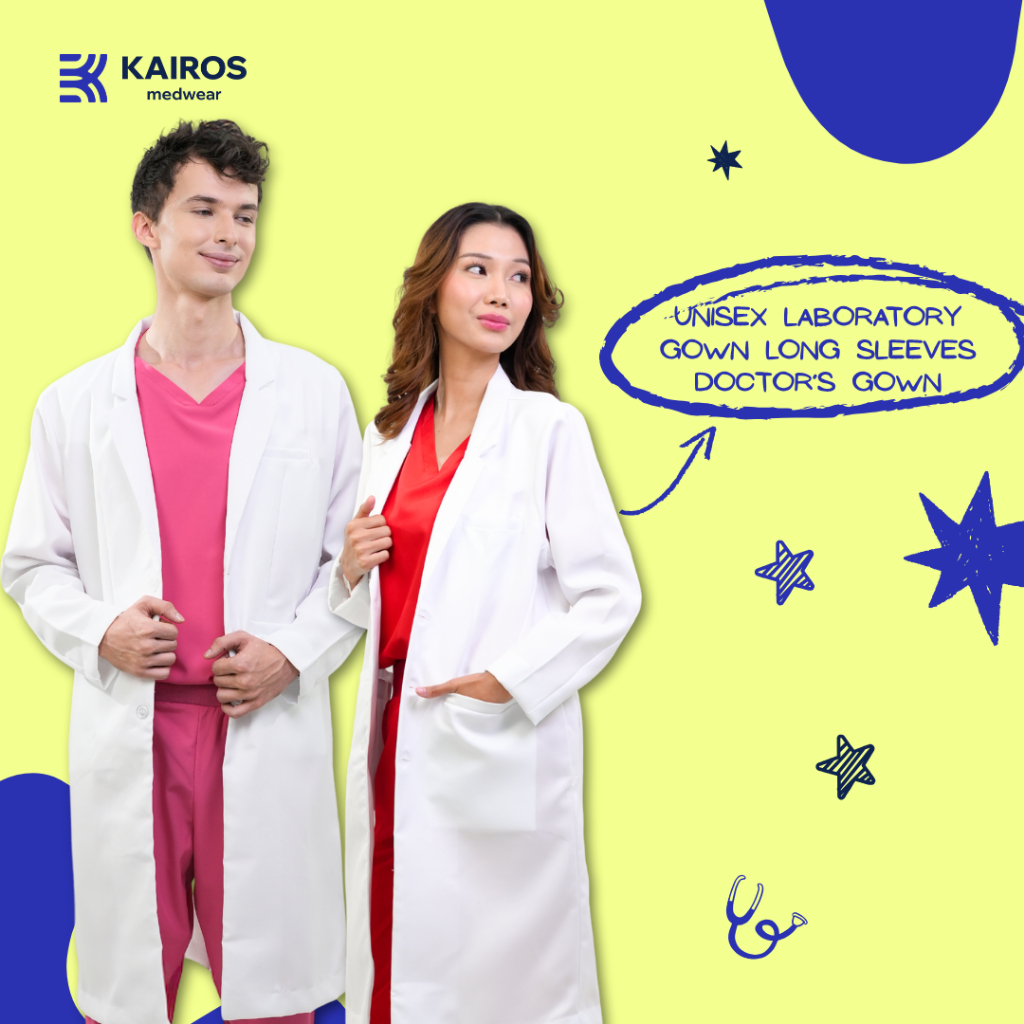 [NO EMBROIDERY] KAIROS Doctor's Gown Laboratory Gown Gabardine White Fabric Suit Blazer | Shopee ...