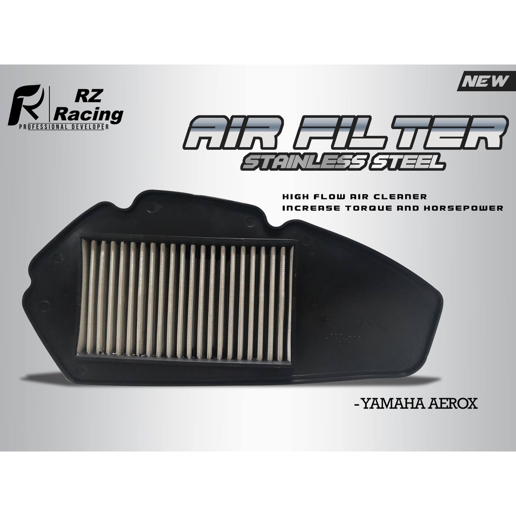 RZ Racing Air Filter Stainless Steel for Yamaha Aerox V1 Nmax V1 Air ...