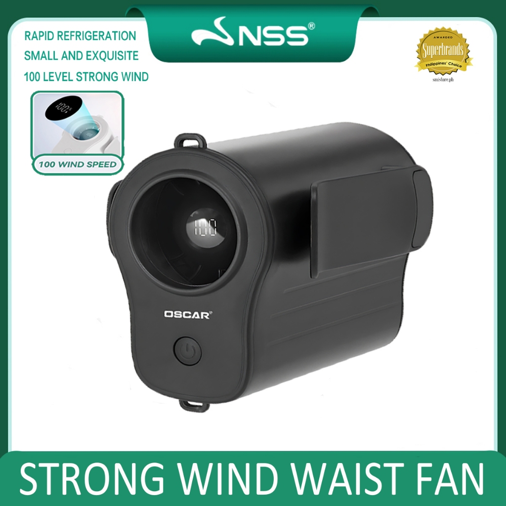 OSCAR Portable Waist & Mini Neck Fan: 4000mAh Rechargeable, USB, Strong ...
