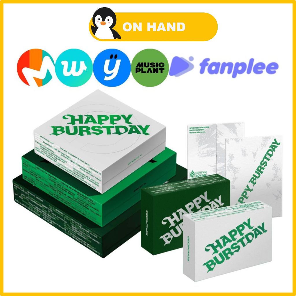 SEVENTEEN 5th Album HAPPY BURSTDAY w/ POB Option Reg Weverse Kit ver ...
