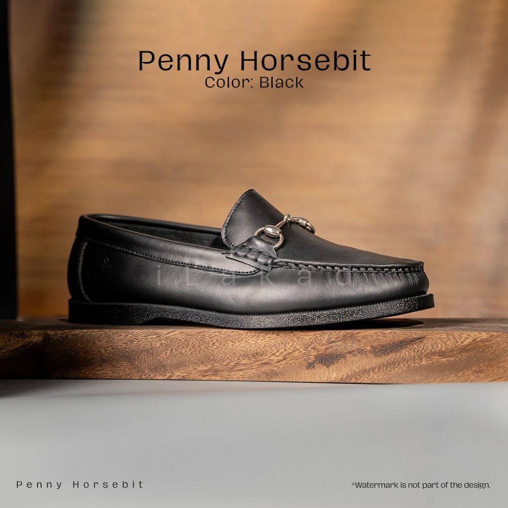Ilakad Penny Horsebit Loafer Buckled Men Leather Shoes (2 colors ...