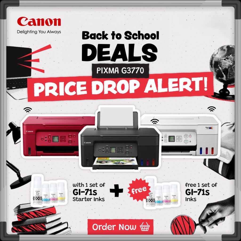 Canon Printer PIXMA G3770 Print, Scan, Copy Wifi - Flagship Store ...