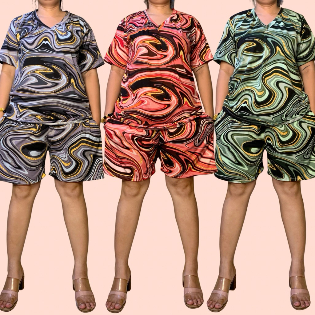 XL TO 2XL LESLIE TERNO V NECK SHORT WITH 2 SIDE POCKET | Shopee Philippines