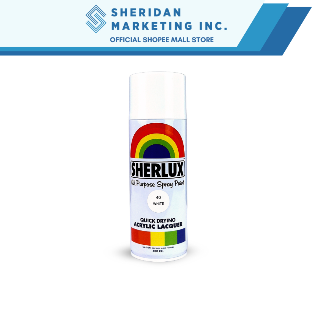 Sherlux All Purpose Spray Paint - Quick Drying Acrylic Lacquer White ...