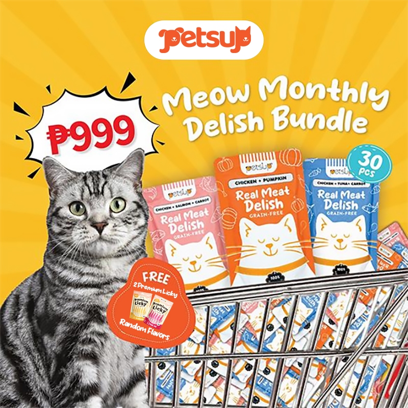 Petsup Cat Wet Food Monthly Meow Real Meat Delish Bundle + FREE Licky ...