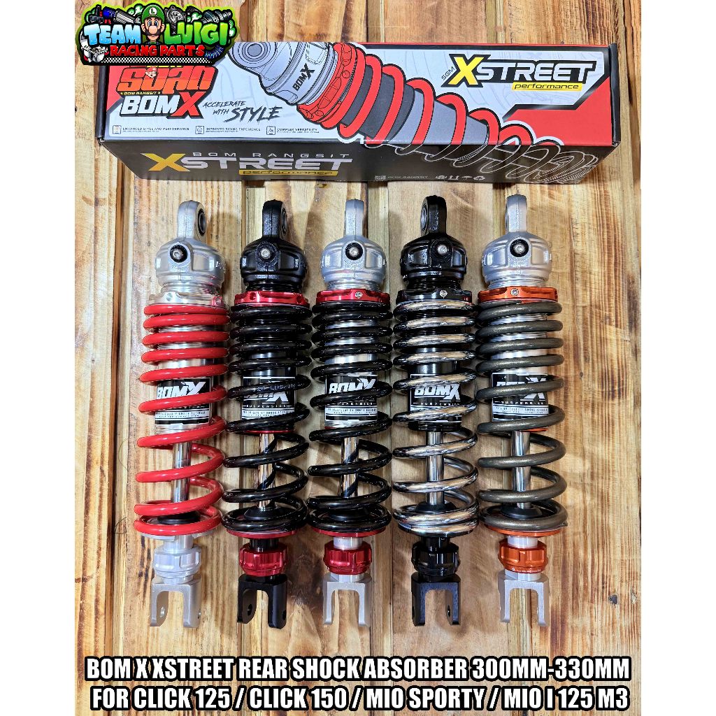 BOM X XSTREET CLICK 125,MIO SPORTY,MIO M3 REAR SHOCK SUSPENSION FULLY ...