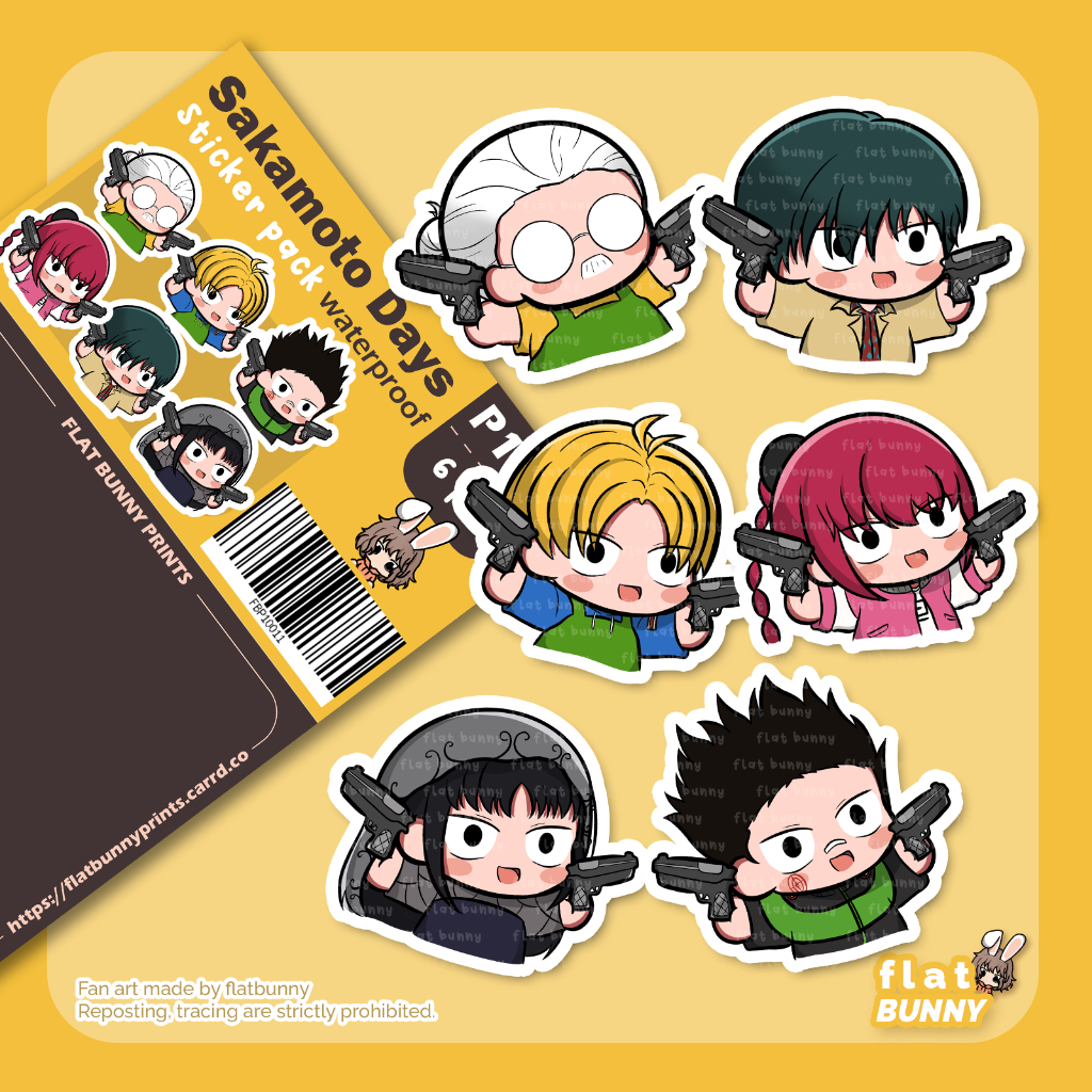Sakamoto Days Waterproof Stickers | Flat Bunny Prints | Shopee Philippines