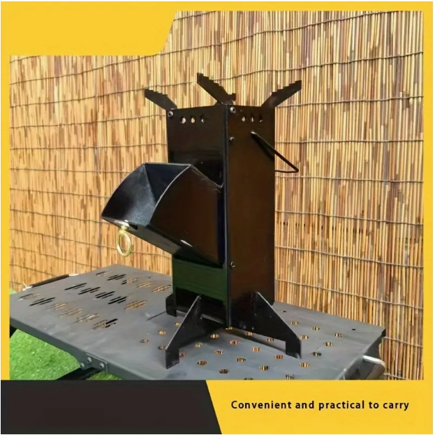 Efficient and energy-saving rocket stove, allowing for quick ignition ...
