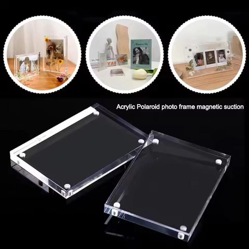 DPS Clear Acrylic Magnetic Photo Frame Card 10mm| Picture Holder Stand ...