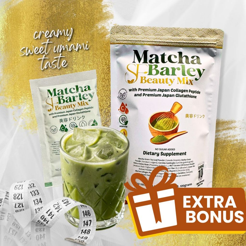 SLIMFAIR MATCHA BARLEY SLIMMING BEAUTY MIX (10 SACHETS) | Shopee ...