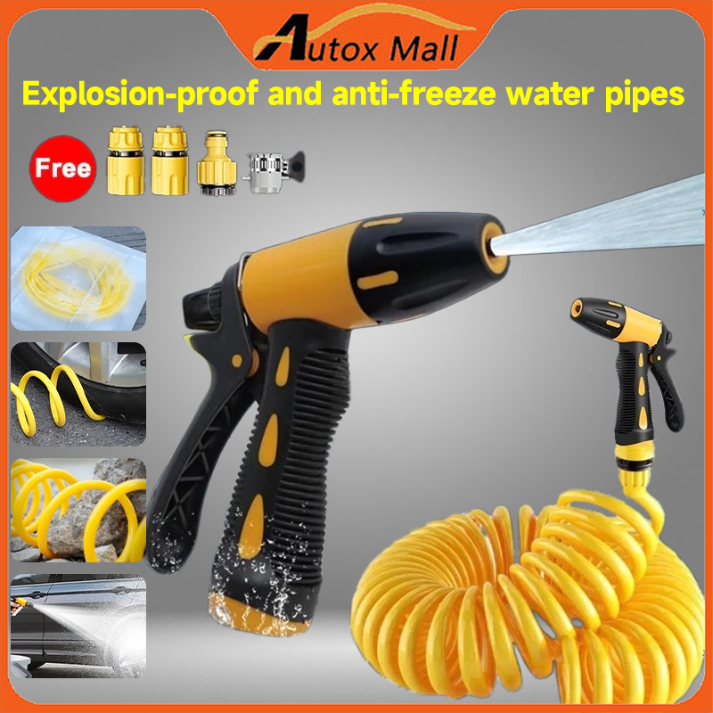Telescopic Spring Hose For Water With Pressure Nozzle Garden Hose Heavy ...